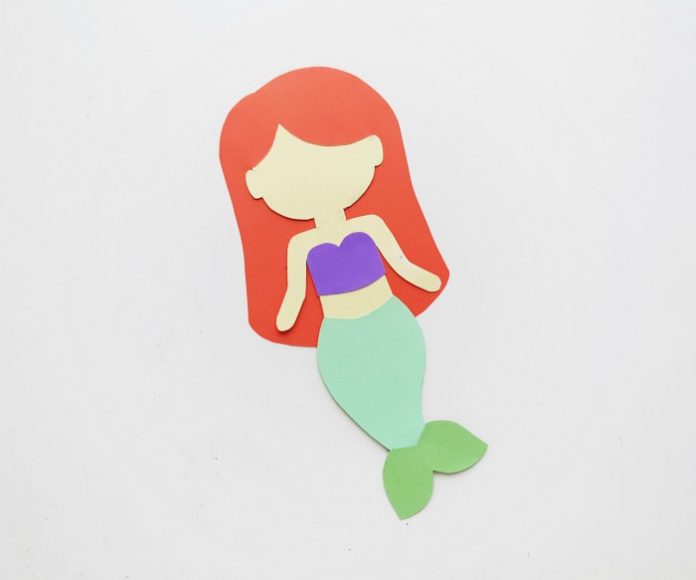 Princess Ariel Paper Doll Craft With Printable Template