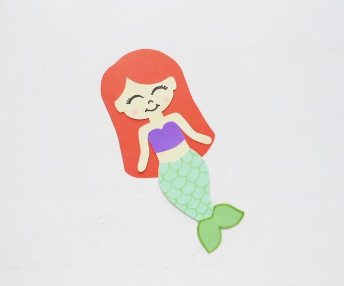 Princess Ariel Paper Doll Craft With Printable Template