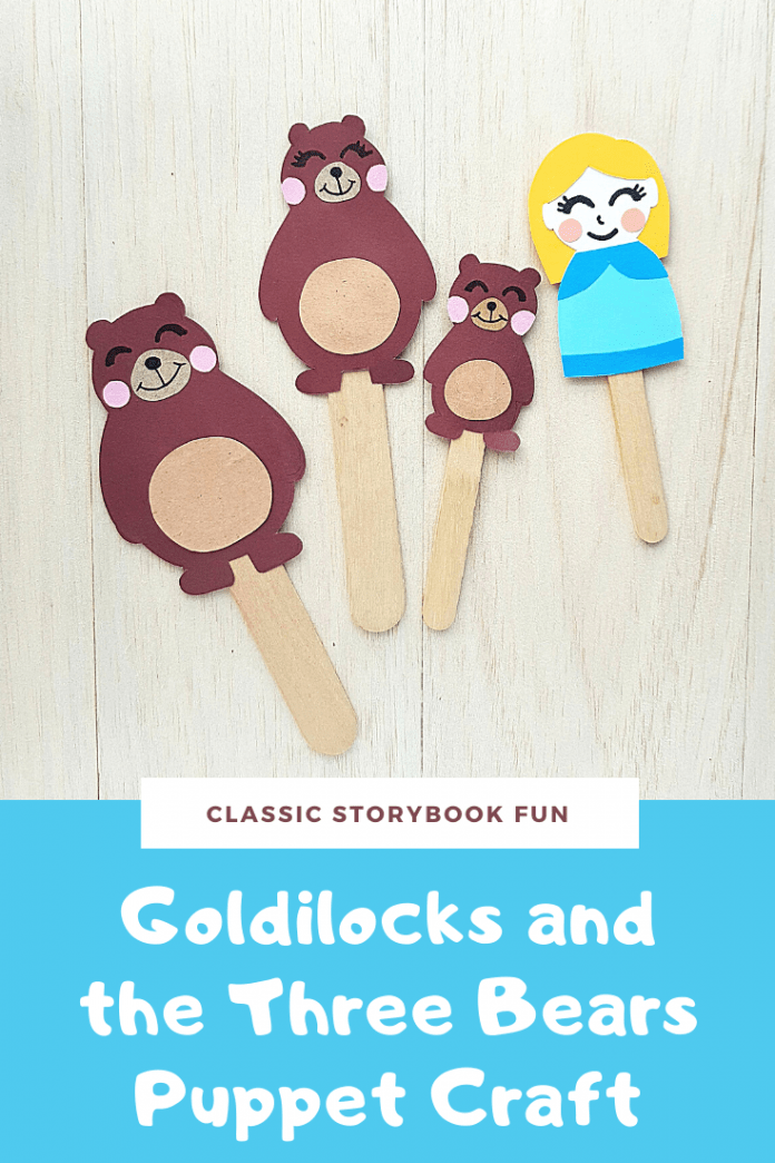 Goldilocks and the Three Bears Puppet Craft With Printable Template