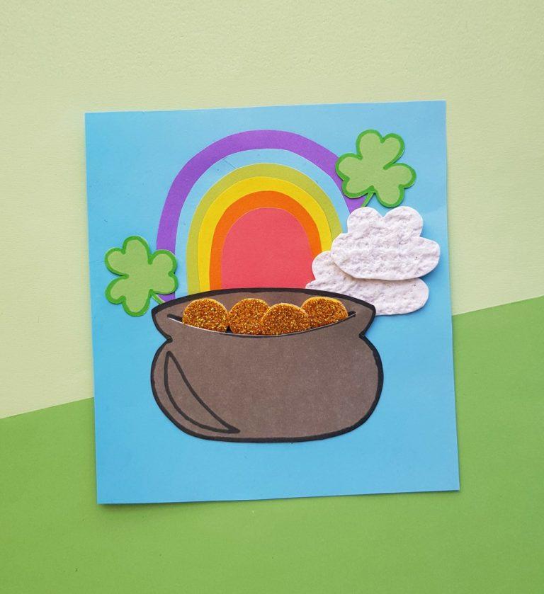 Pot of Gold Paper Craft For Kids on St. Patrick's Day - OMC