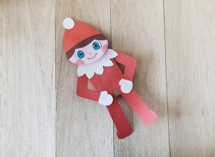 Elf Paper Bag Puppet with Printable Template | OMC