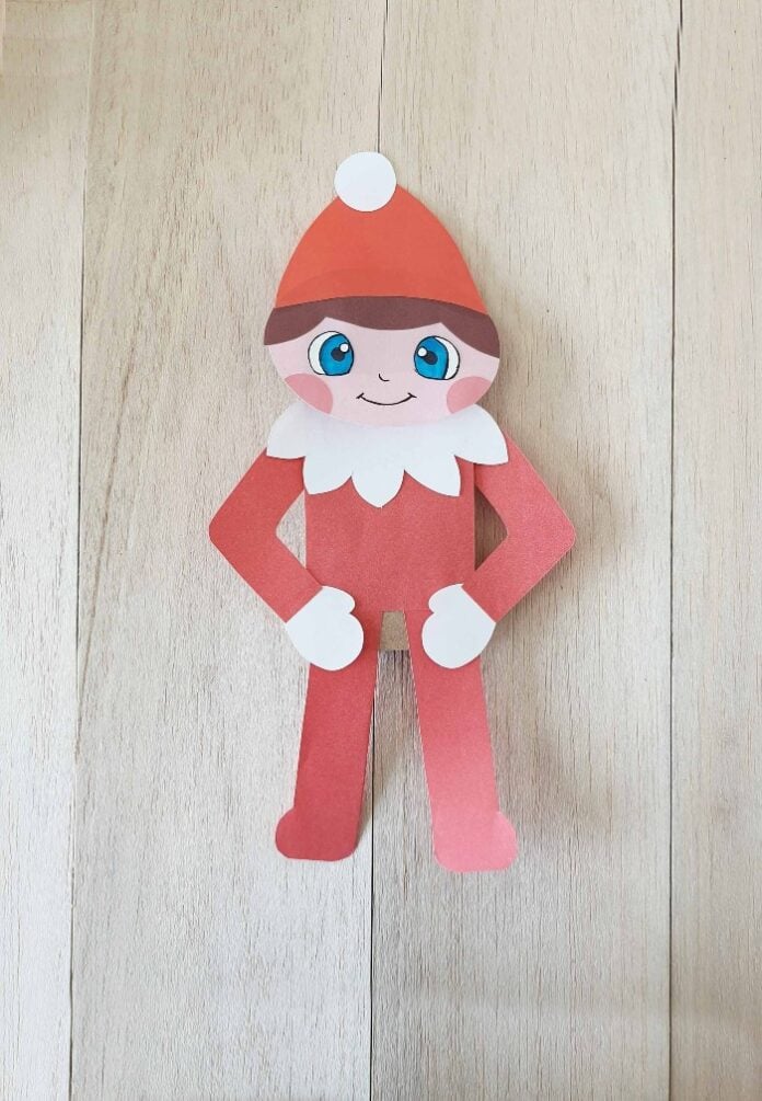 Elf Paper Bag Puppet with Printable Template | OMC