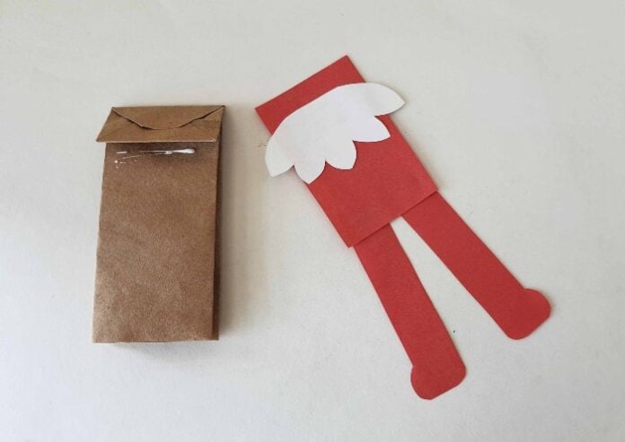 Elf Paper Bag Puppet with Printable Template | OMC