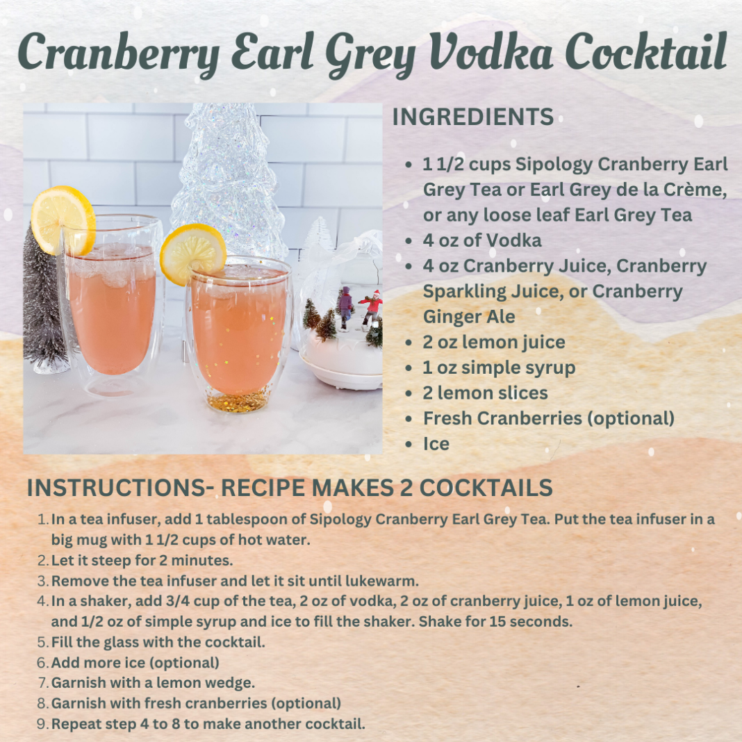 Cranberry Earl Grey Vodka Cocktail | Ottawa Mommy Club